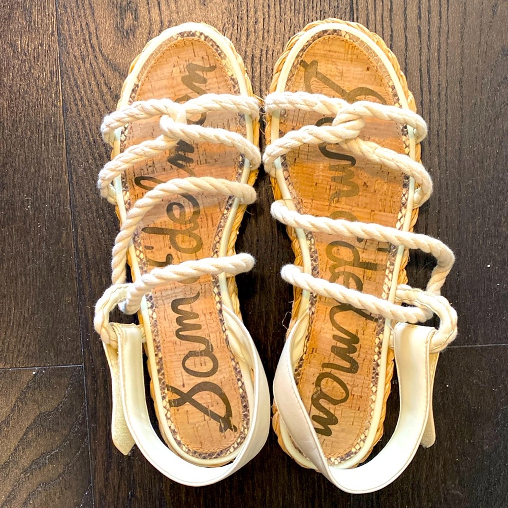 Sam Edelman Espadrille Rope Sandals With Cork Sole - Gem